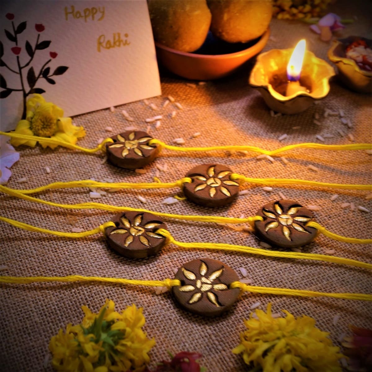 Buy Sustainable Phool Plantable Seed Rakhi- Set of 5 on Brown Living™