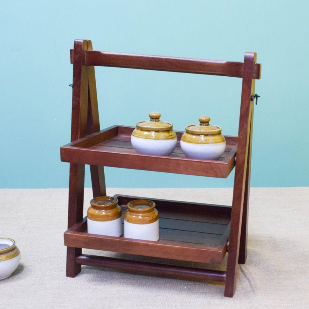 Buy Foldable Wooden Kitchen Organizer (Small) Online on Brown Living ...