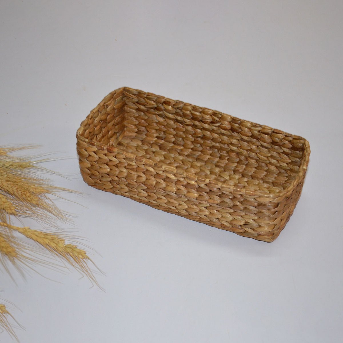 Water Hyacinth Rectangular Bread & Utility Basket by DHARINI – Brown ...