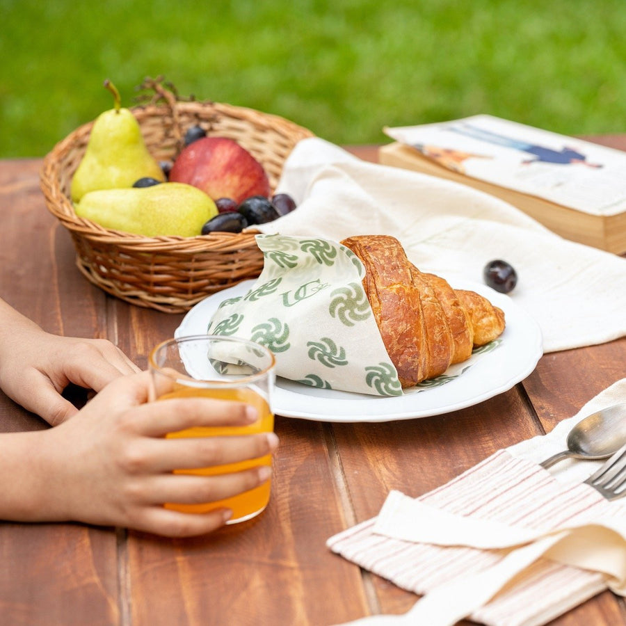 Reusable Beeswax Food Wraps on Brown Living™