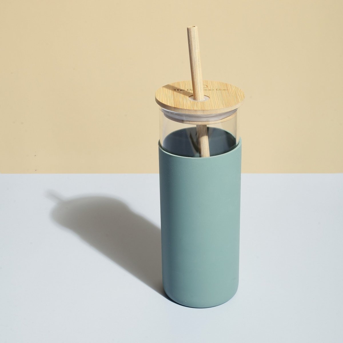 Buy Glass Sipper With Bamboo Lid & Straw | Tumbler With Sleeve | Glass ...