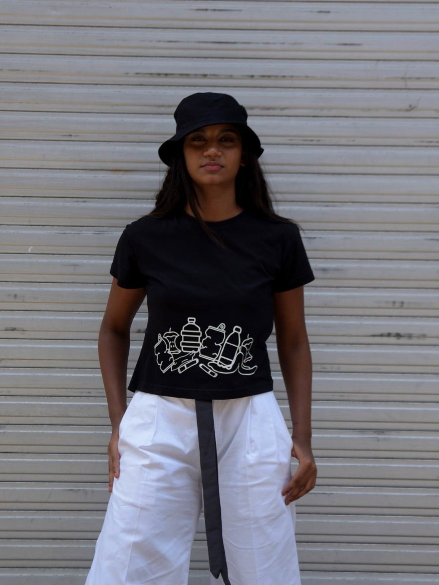 Buy Kachra Crop Top | 100% Cotton Bio-Washed Fabric Online on Brown ...