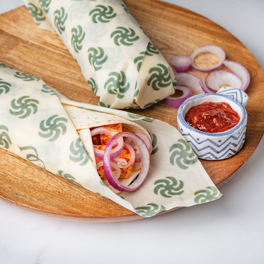 Reusable Beeswax Food Wraps on Brown Living™