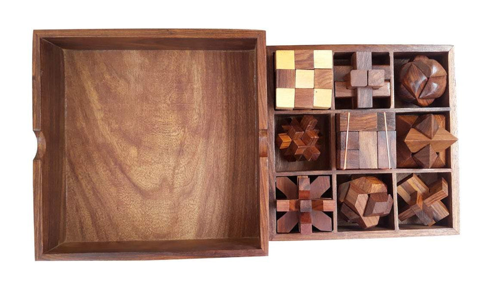 STEM Brain Teaser Puzzle Set- 9 Mechanical Puzzles by ShrijiCrafts ...